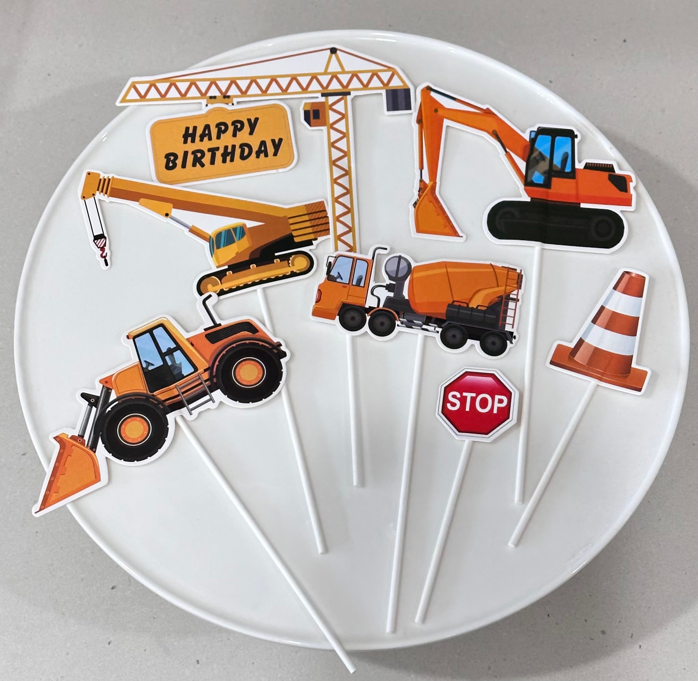 Construction Cardboard Cake Toppers – The Cake Creative