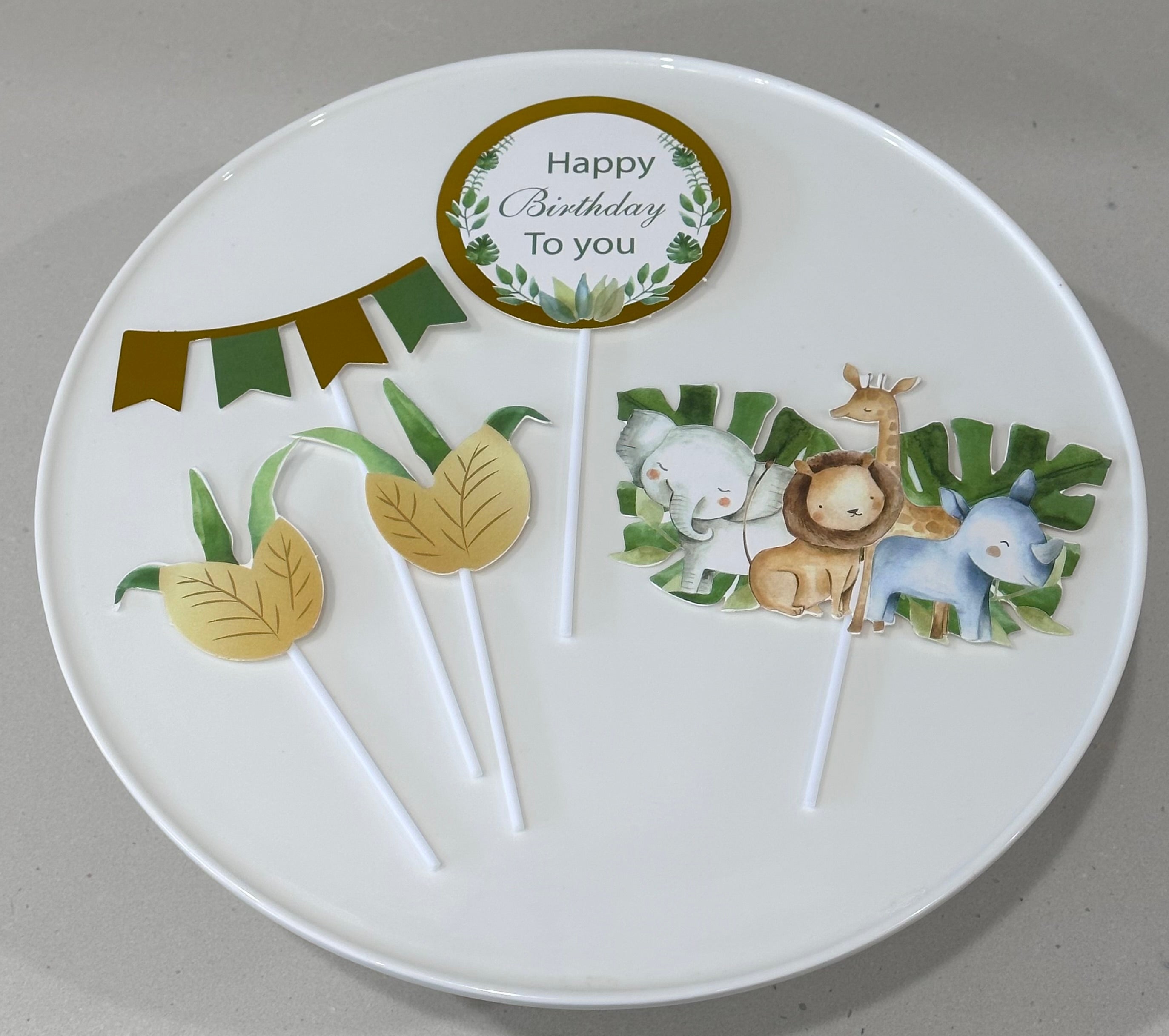 Happy Birthday Safari Cardboard Cake Topper – The Cake Creative