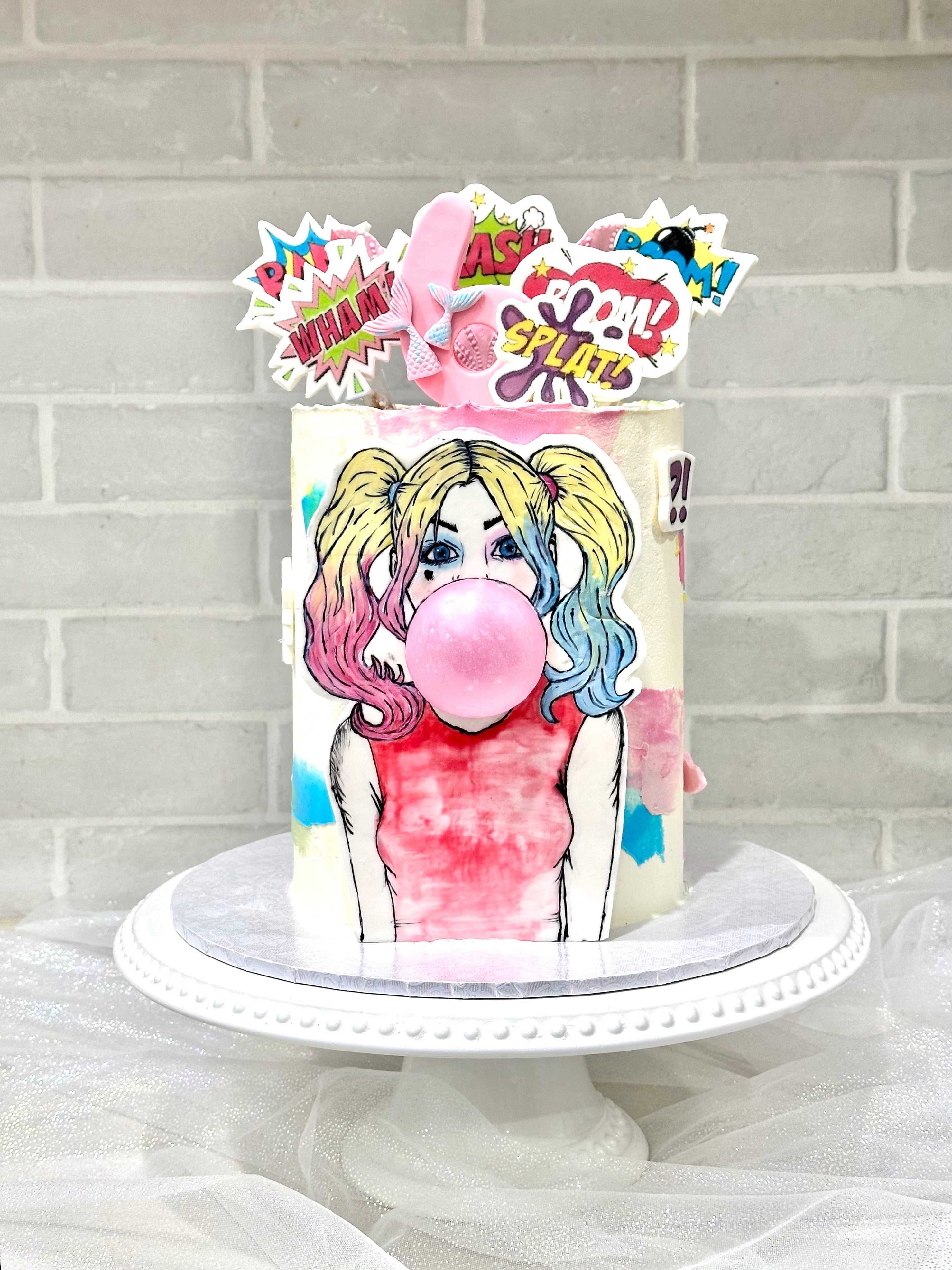 Harley Quinn Buttercream Custom Cake – The Cake Creative